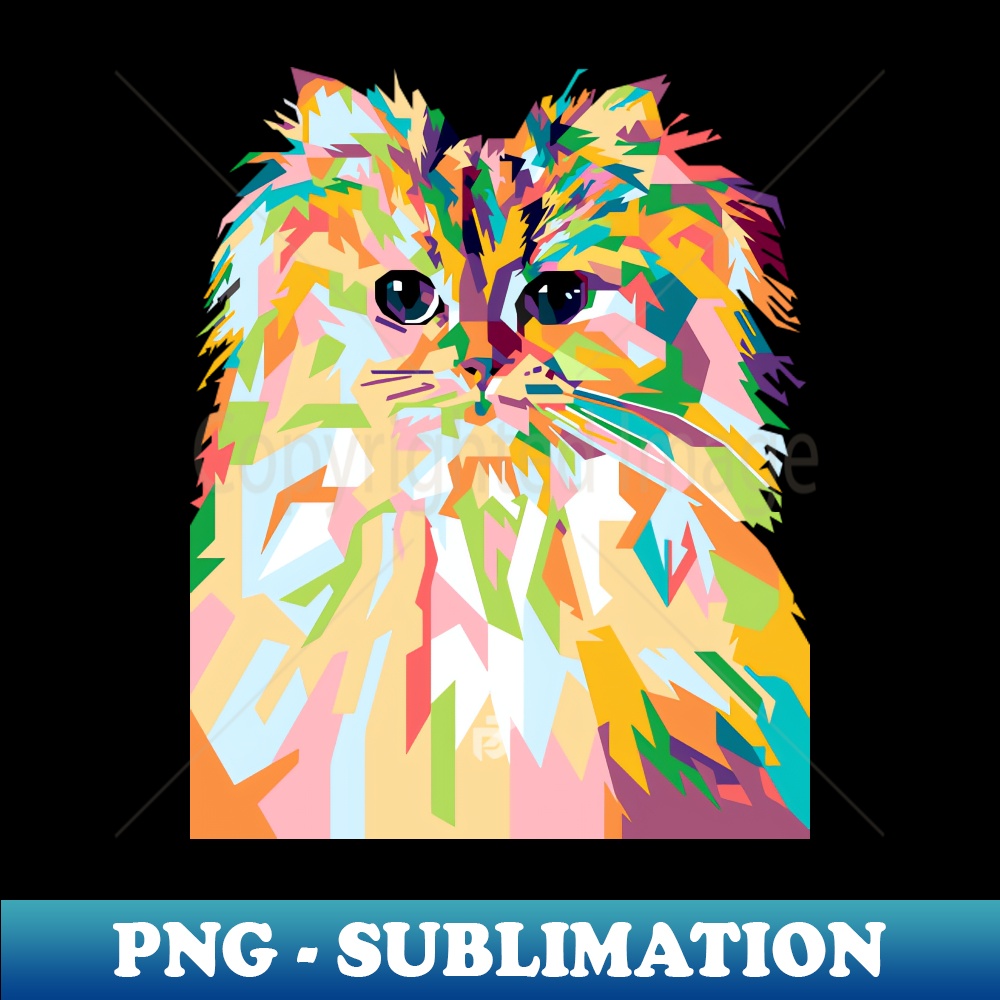 Cute Cat Pop Art - PNG Transparent Sublimation Design - Crea | Inspire ...