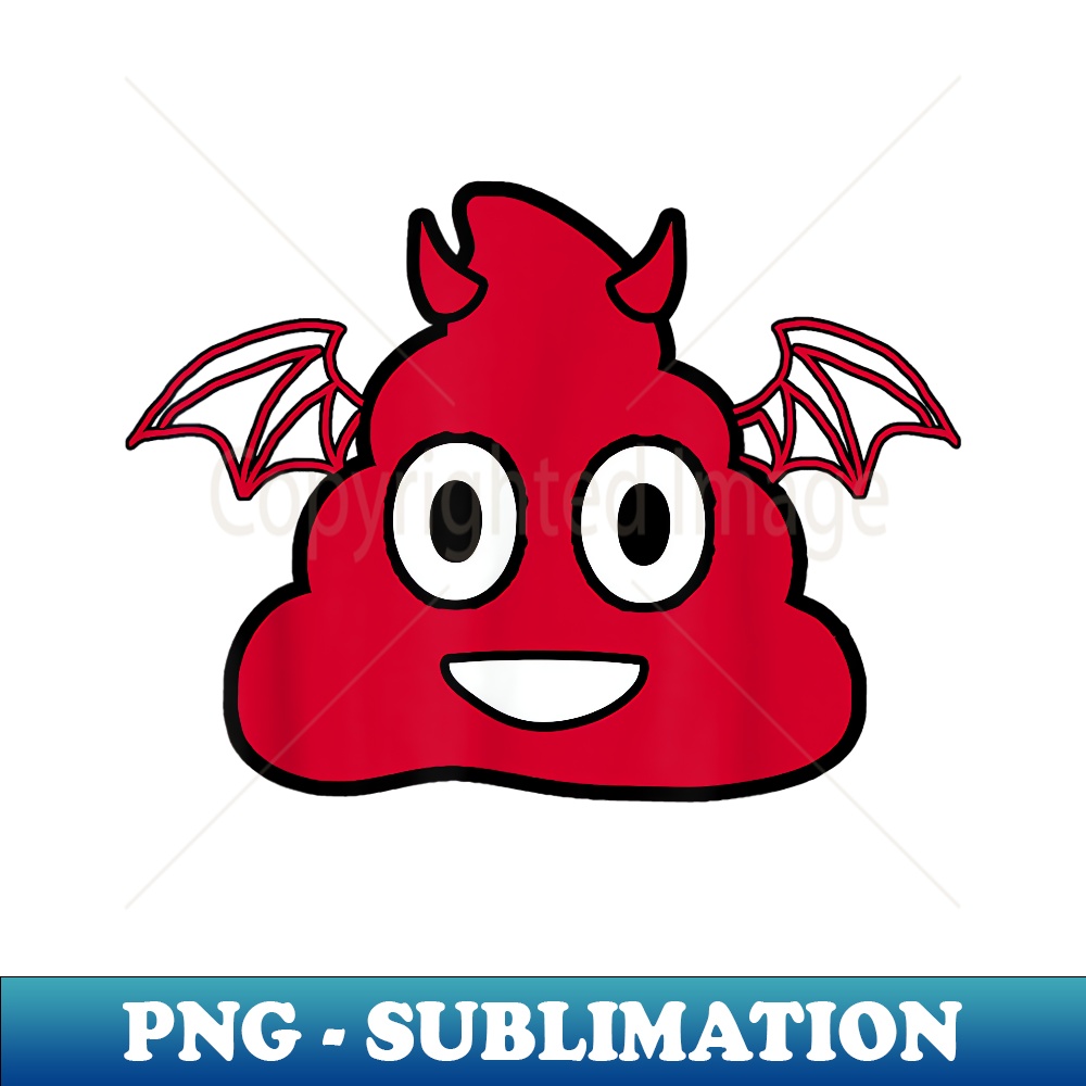 Halloween Devil Poop Emoticon - Modern Sublimation PNG File - Inspire ...
