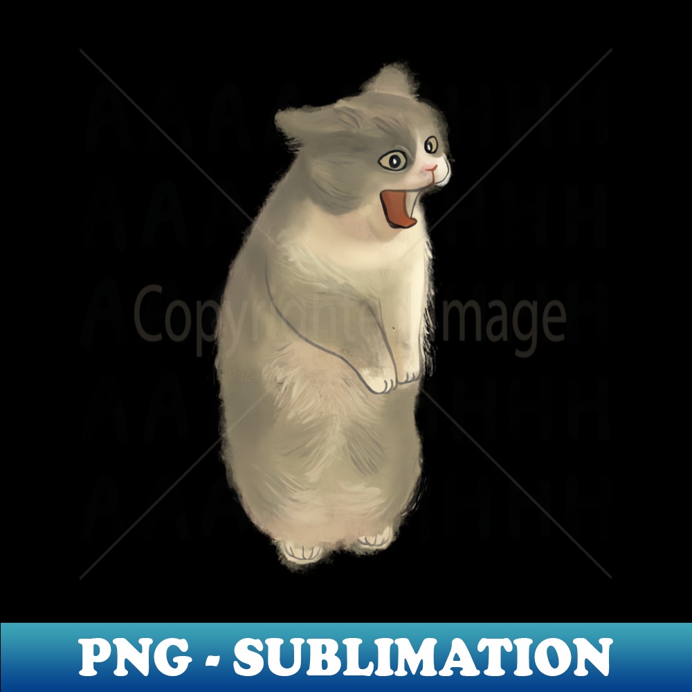 Screaming cat meme - PNG Transparent Digital Download File f - Inspire ...