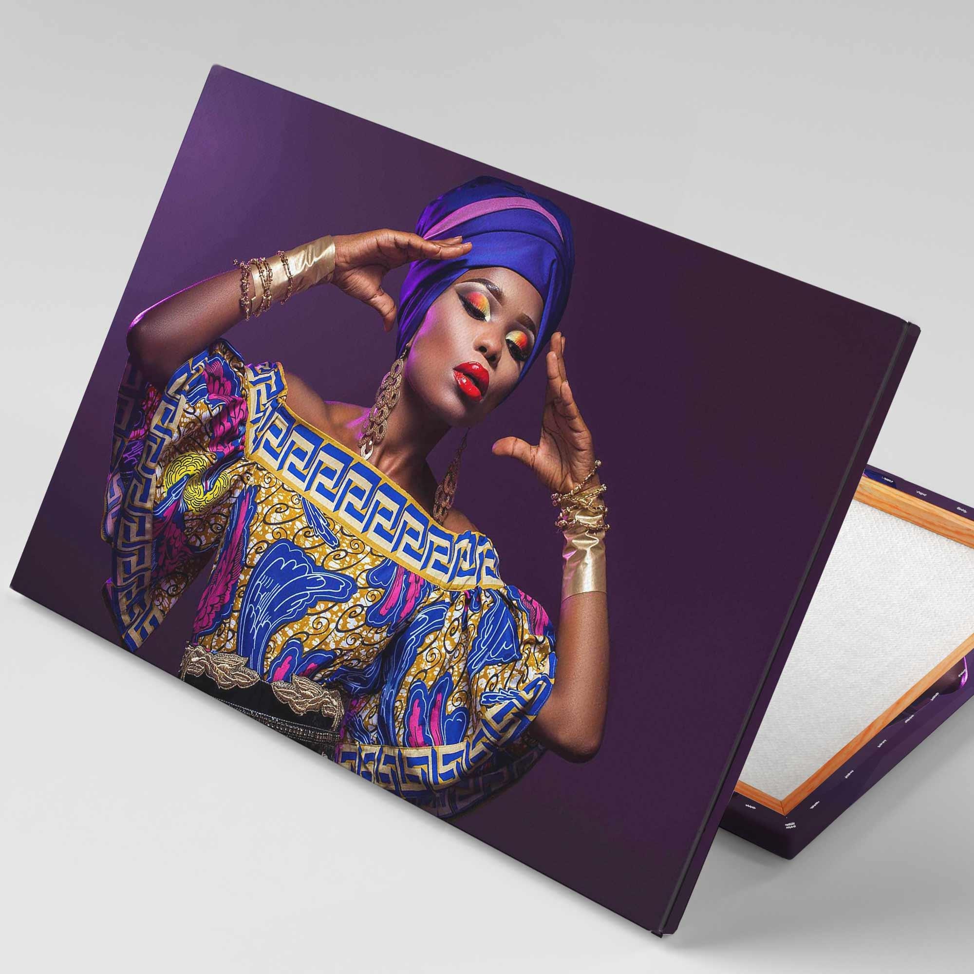 African Woman Model in Traditional Dress Ethnic Jewelry Roll - Inspire ...