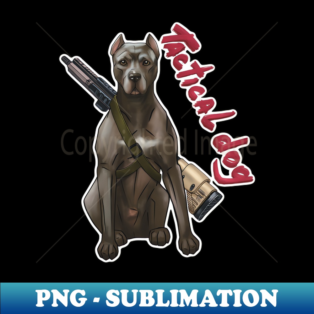 tactical pit bull dog sitting with a sniper rifle - High-Qua - Inspire ...