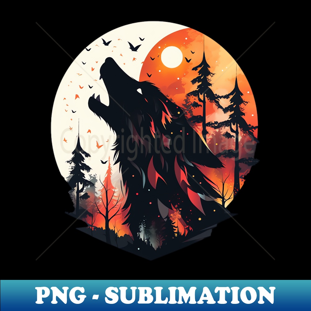 wolf - PNG Transparent Digital Download File for Sublimation - Inspire ...