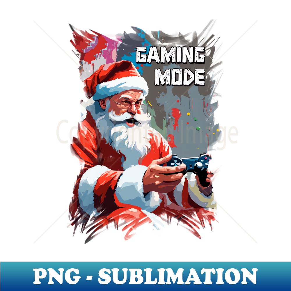 Santa Claus Funny Gamer Playing Video Games on XMAS - Decor | Inspire ...