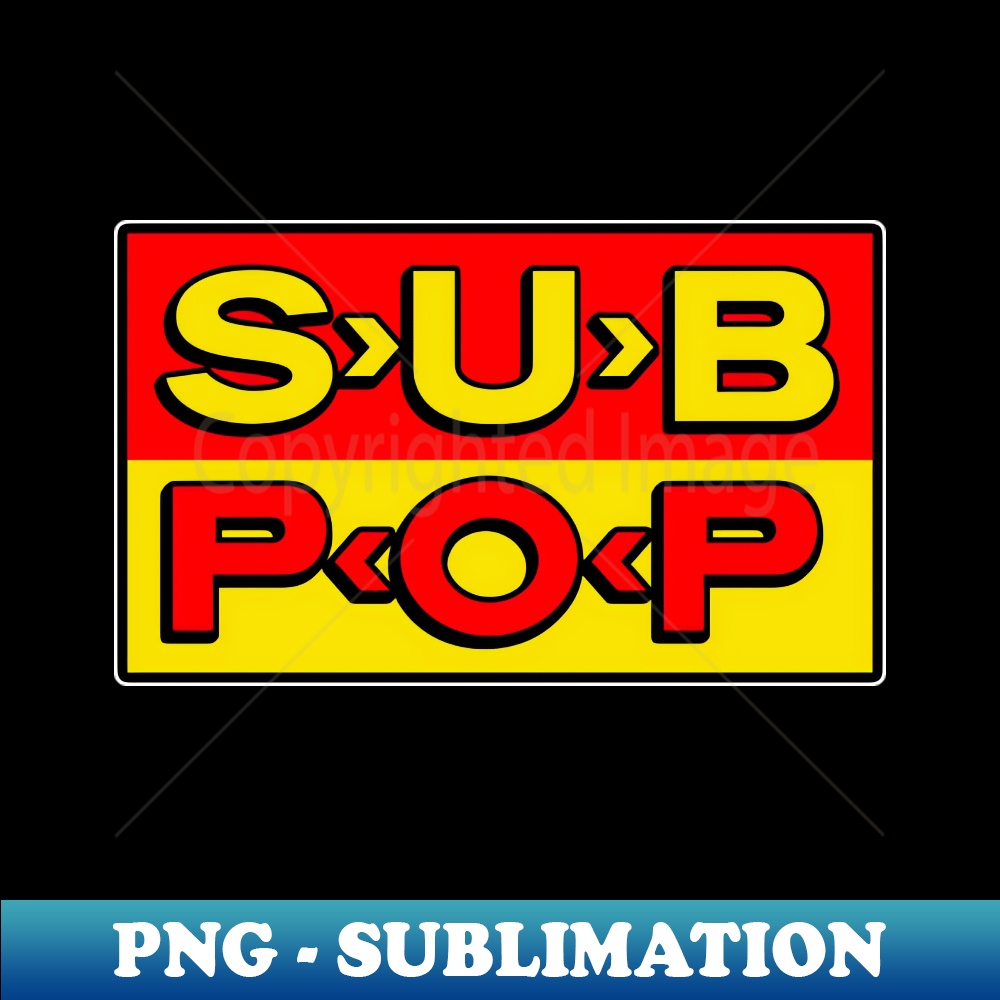 Sub Pop Records Red W Yellow Logo - Modern Sublimation PNG F | Inspire ...