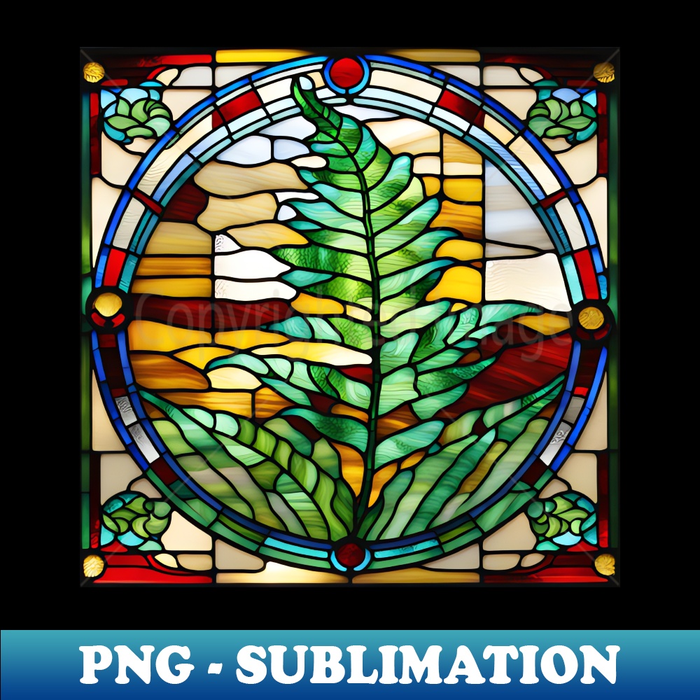 Fern Leaf Stained Glass - Premium Sublimation Digital Downlo | Inspire ...