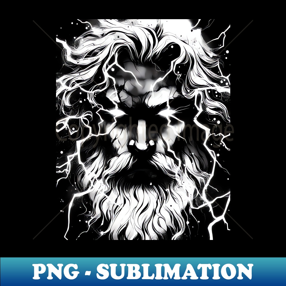 Zeus Greek God of Thunder - PNG Transparent Digital Download | Inspire ...