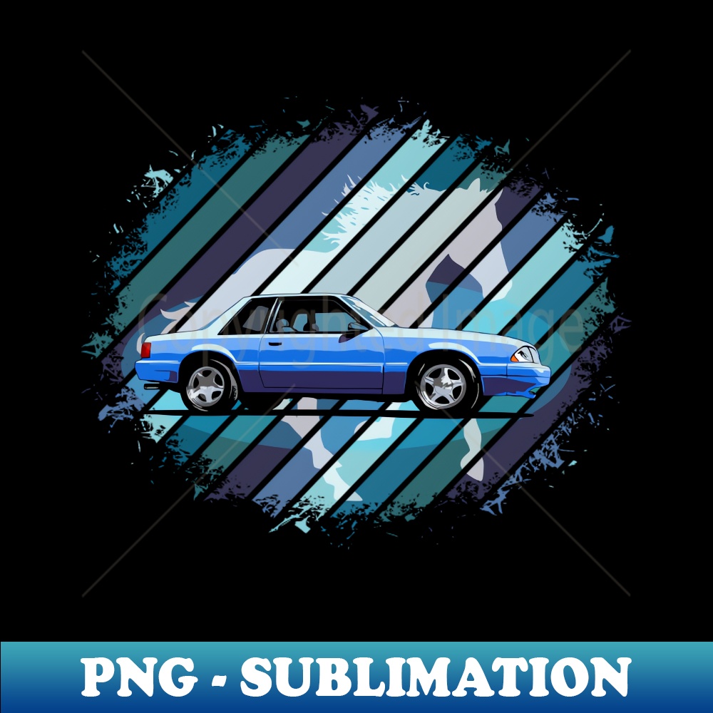 Blue 88 Fox Body Mustang - Instant Sublimation Digital Downl | Inspire ...