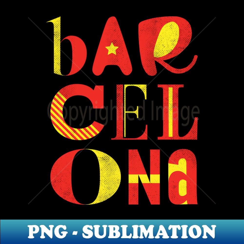 Barcelona Typography - PNG Transparent Digital Download File | Inspire ...