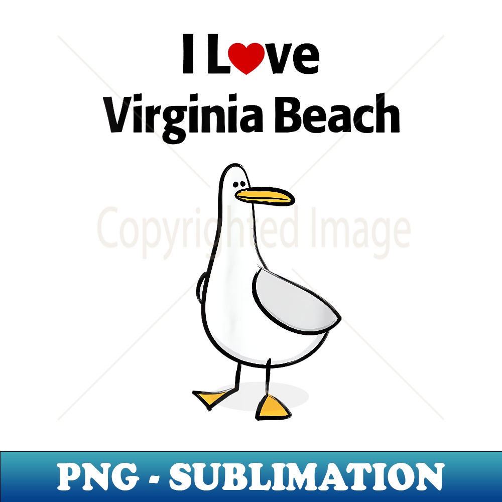 I Love Virginia Beach - PNG Transparent Sublimation File - S - Inspire ...