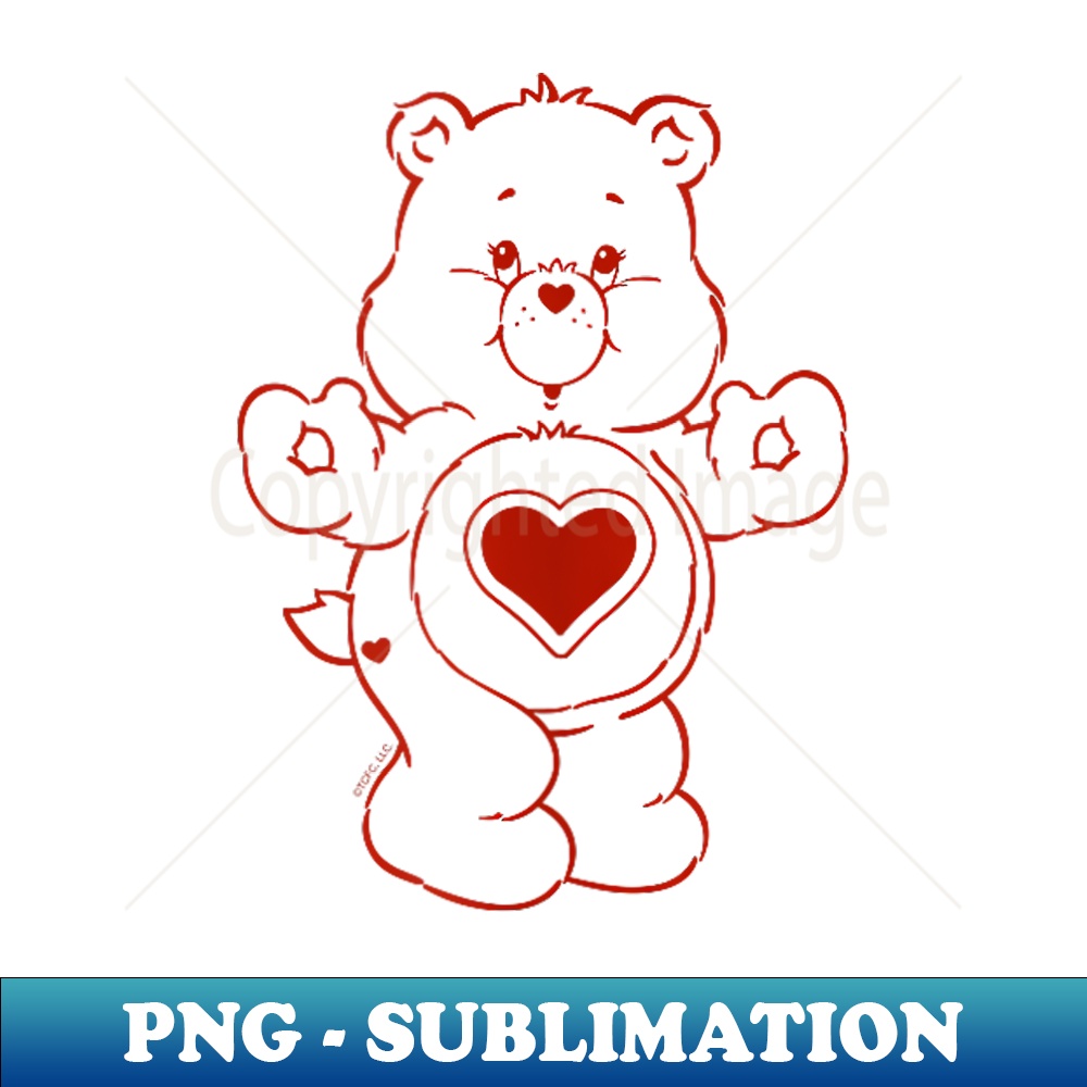 Care Bears Love A Lot Outline - Unique Sublimation PNG Downl | Inspire ...