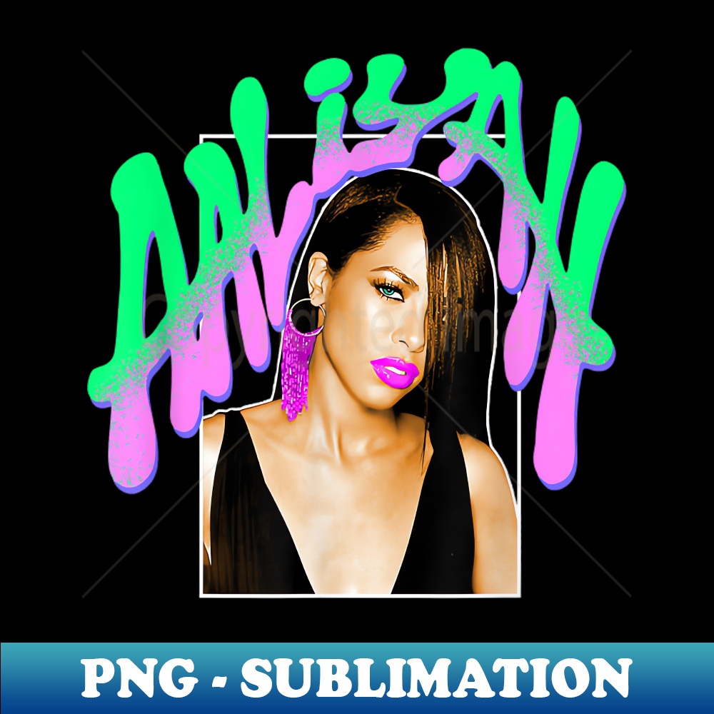 Aaliyah Neon Liquid Text - PNG Transparent Sublimation File | Inspire ...
