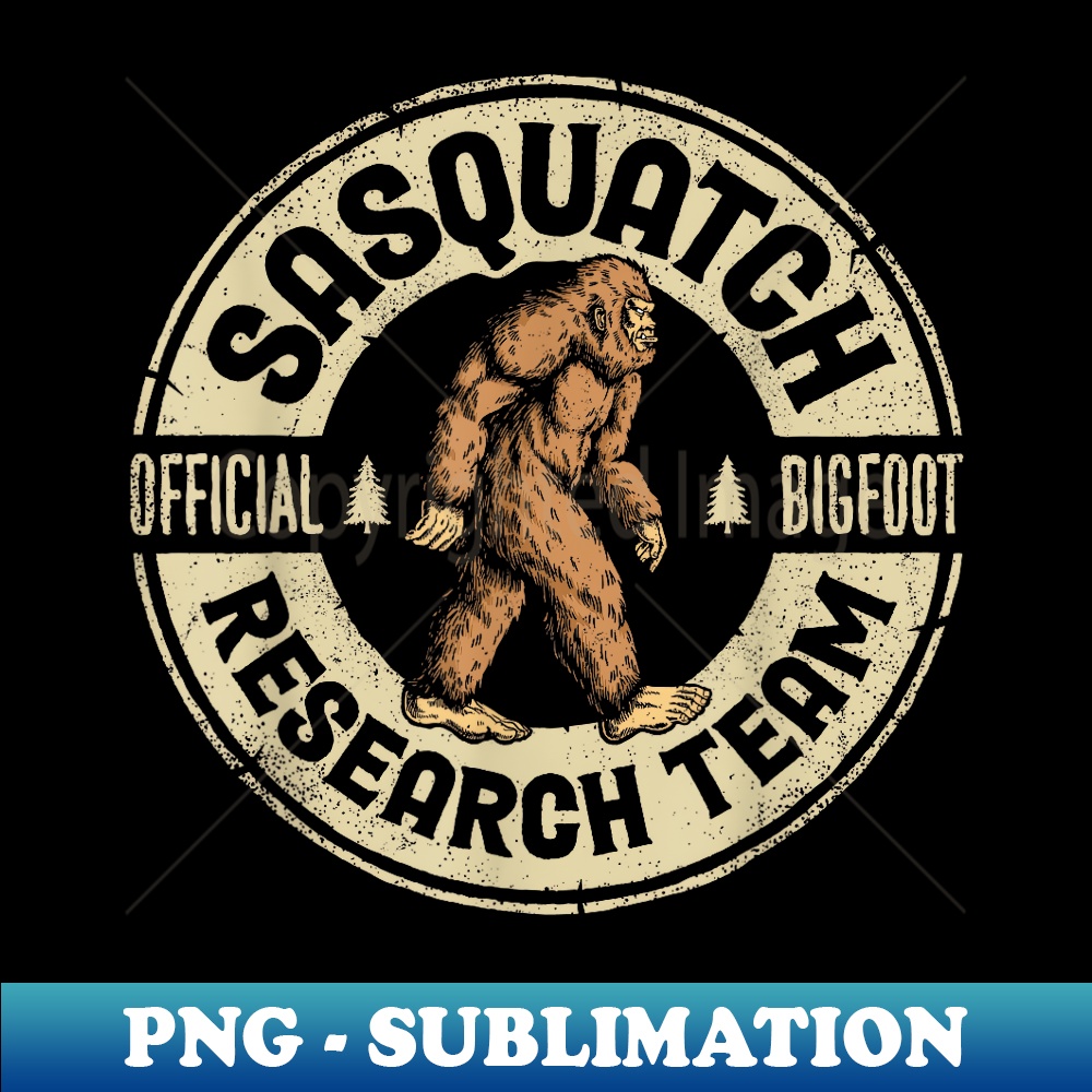 Bigfoot Research Team Retro Vintage Sasquatch - Premium PNG | Inspire Uplift