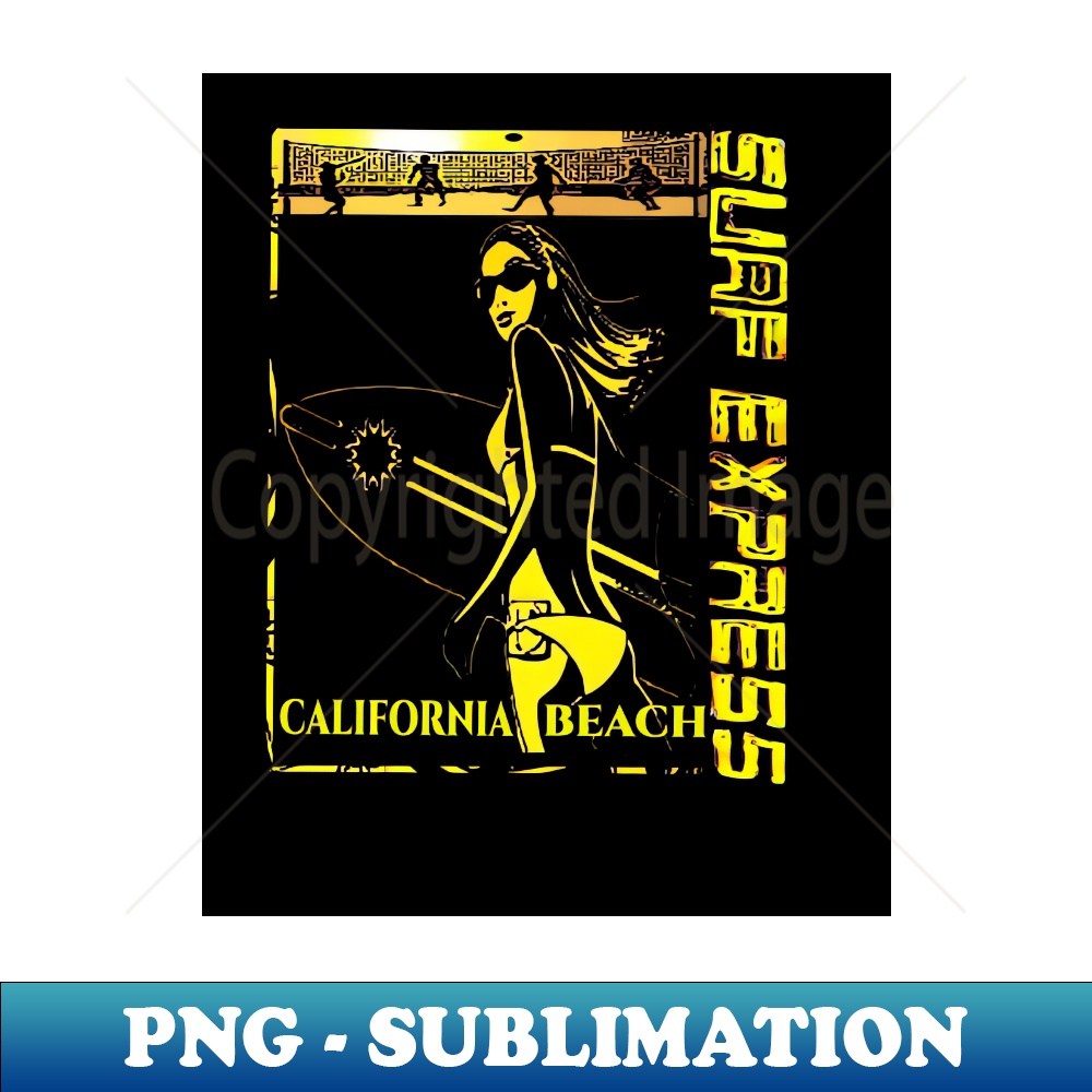surf express california beach - Modern Sublimation PNG File | Inspire ...