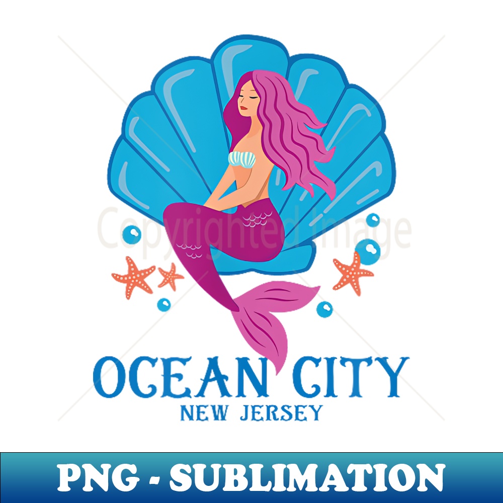 Ocean City New Jersey NJ Mermaid & Sea Shell - Special Editi | Inspire ...