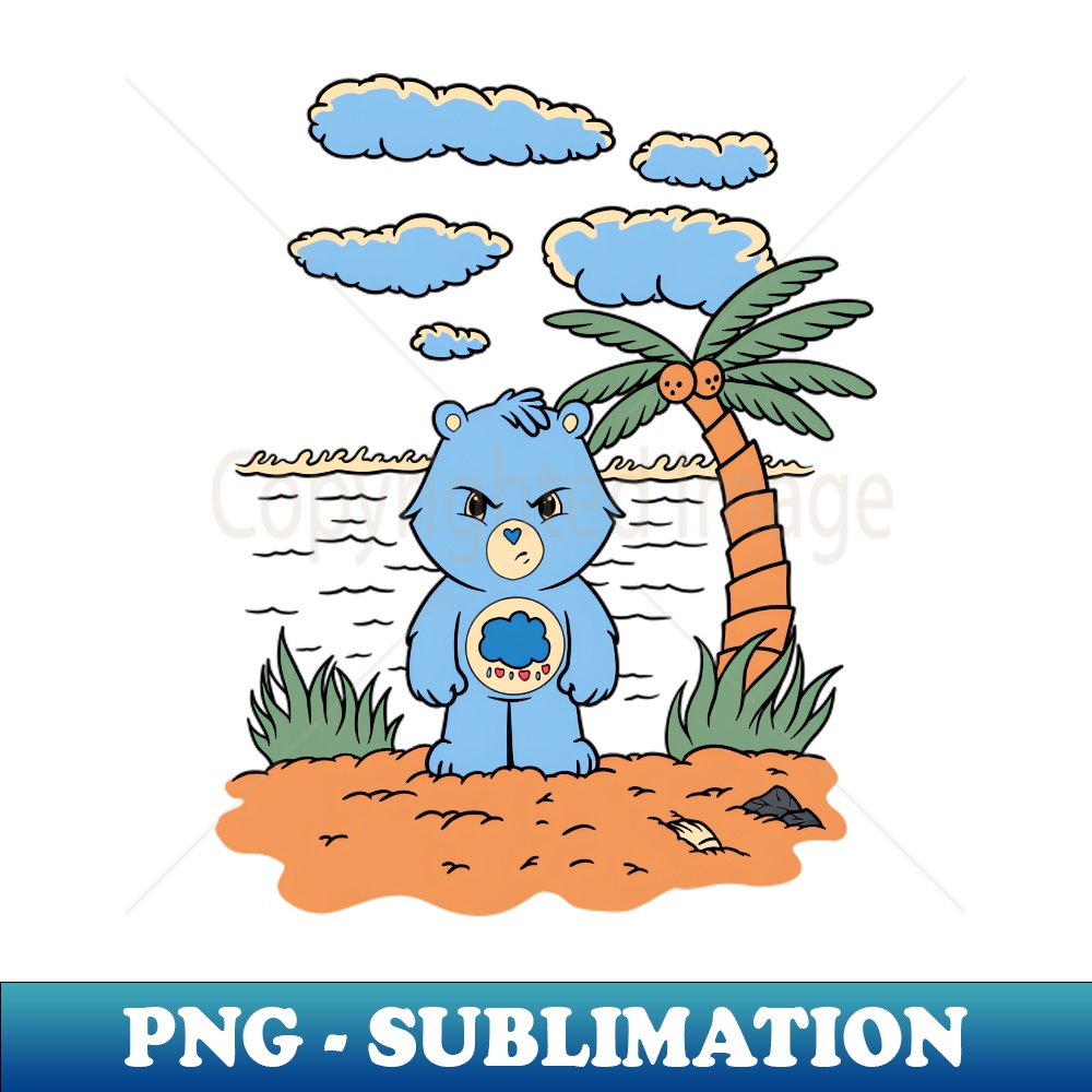 Grumpy bear - High-Resolution PNG Sublimation File - Defying | Inspire ...