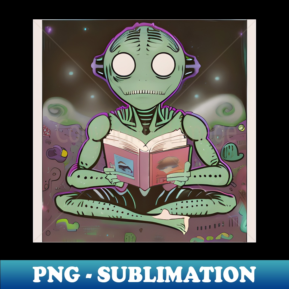 Believe in Yourself Funny an Alien reading a Book - Premium | Inspire ...