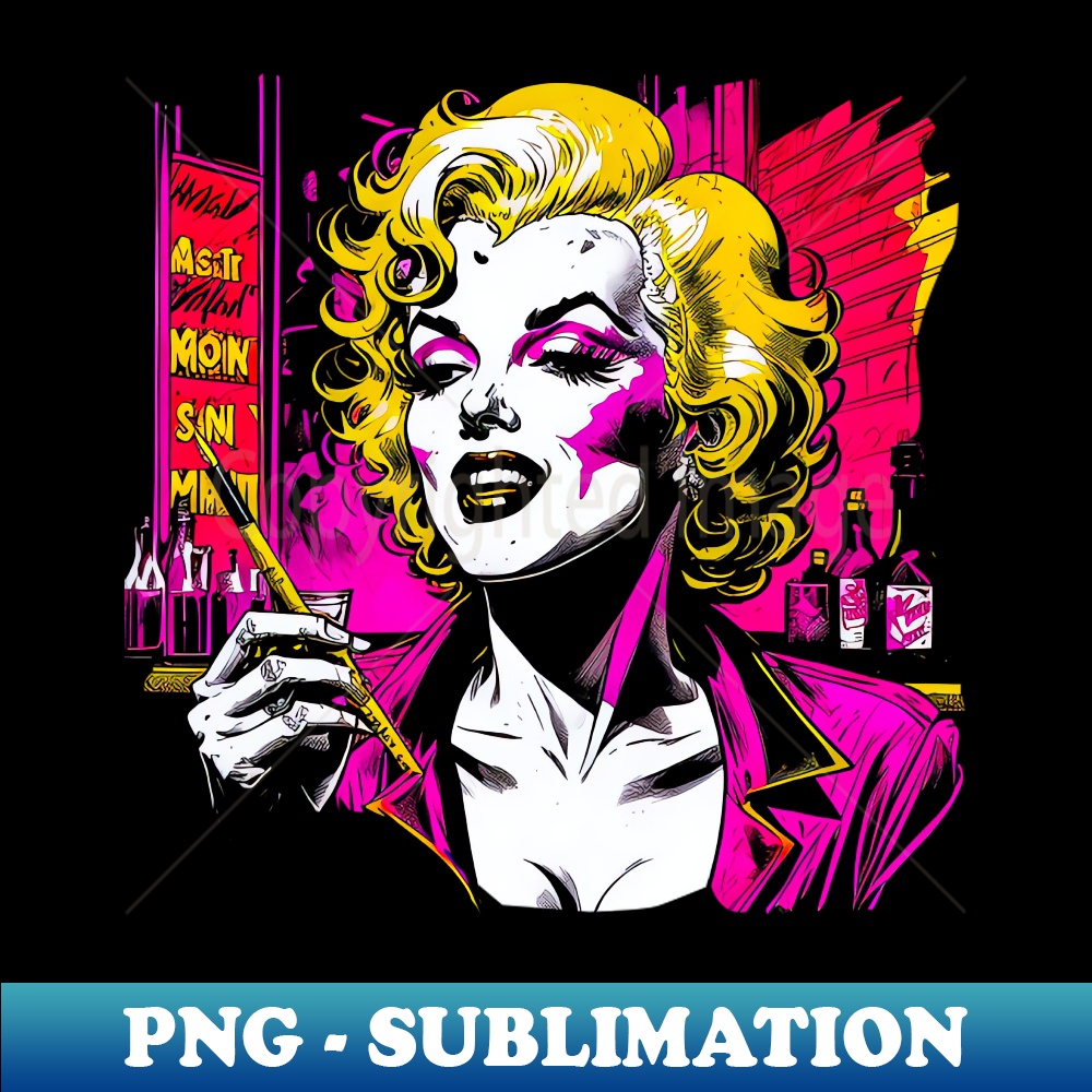 Marilyn Monroe Comic - Elegant Sublimation PNG Download - Re | Inspire ...