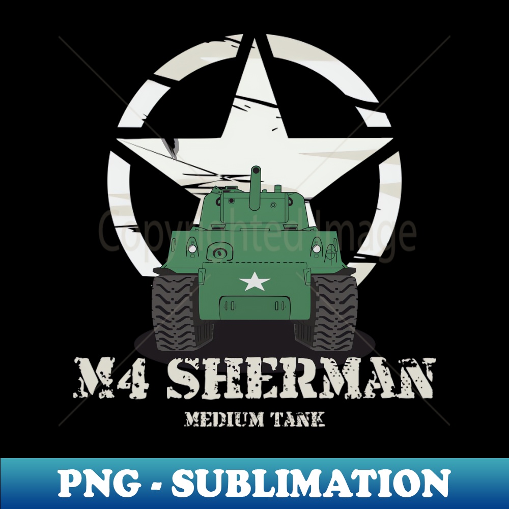 M4 Sherman Medium Tank - PNG Transparent Sublimation File - | Inspire ...
