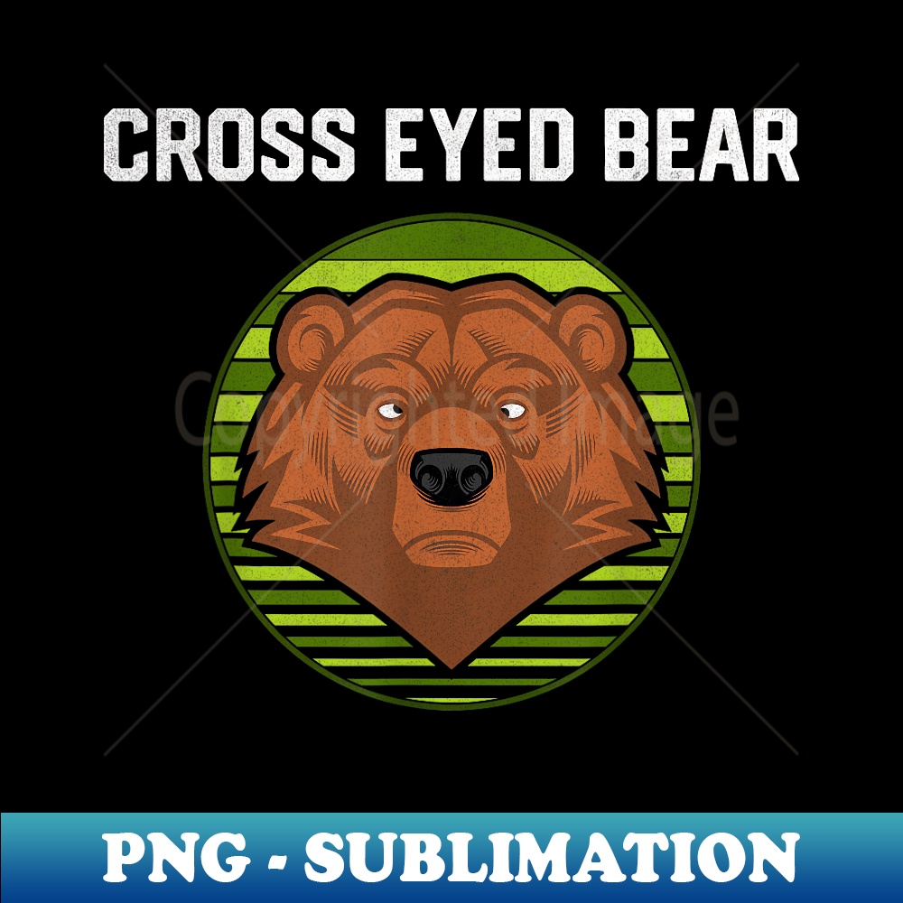 Funny Cross Eyed Bear Animal Graphic - Professional Sublimat | Inspire ...