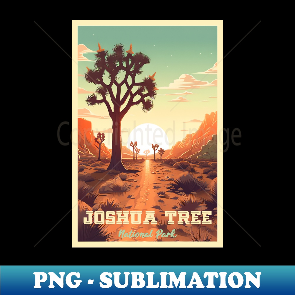 Joshua Tree National Park Travel Poster - PNG Transparent Su - Inspire ...