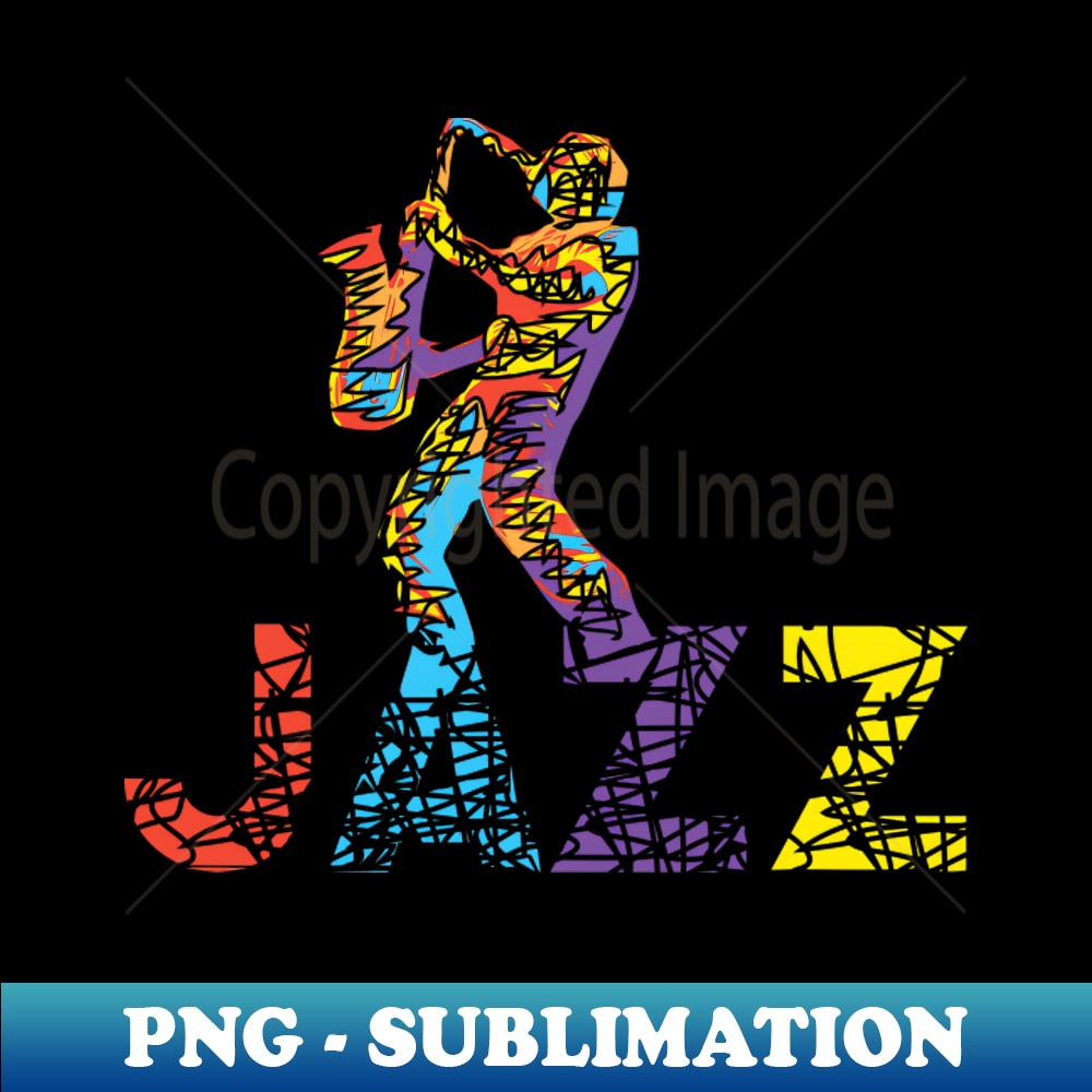 Modern Jazz Theme Design with Sax Player - High-Resolution P | Inspire ...