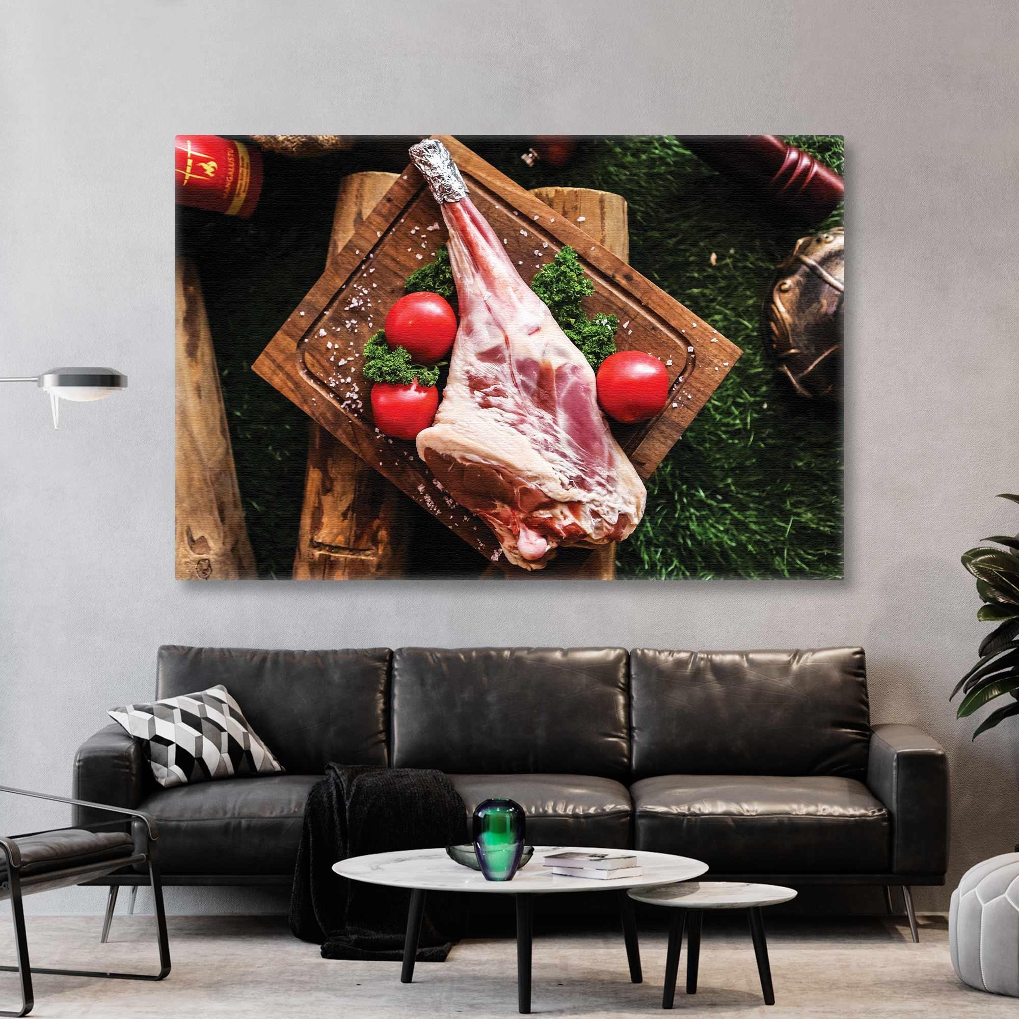 Butcher Shop Red Meat Kitchen Decor Restaurant Roll Up Canva | Inspire ...