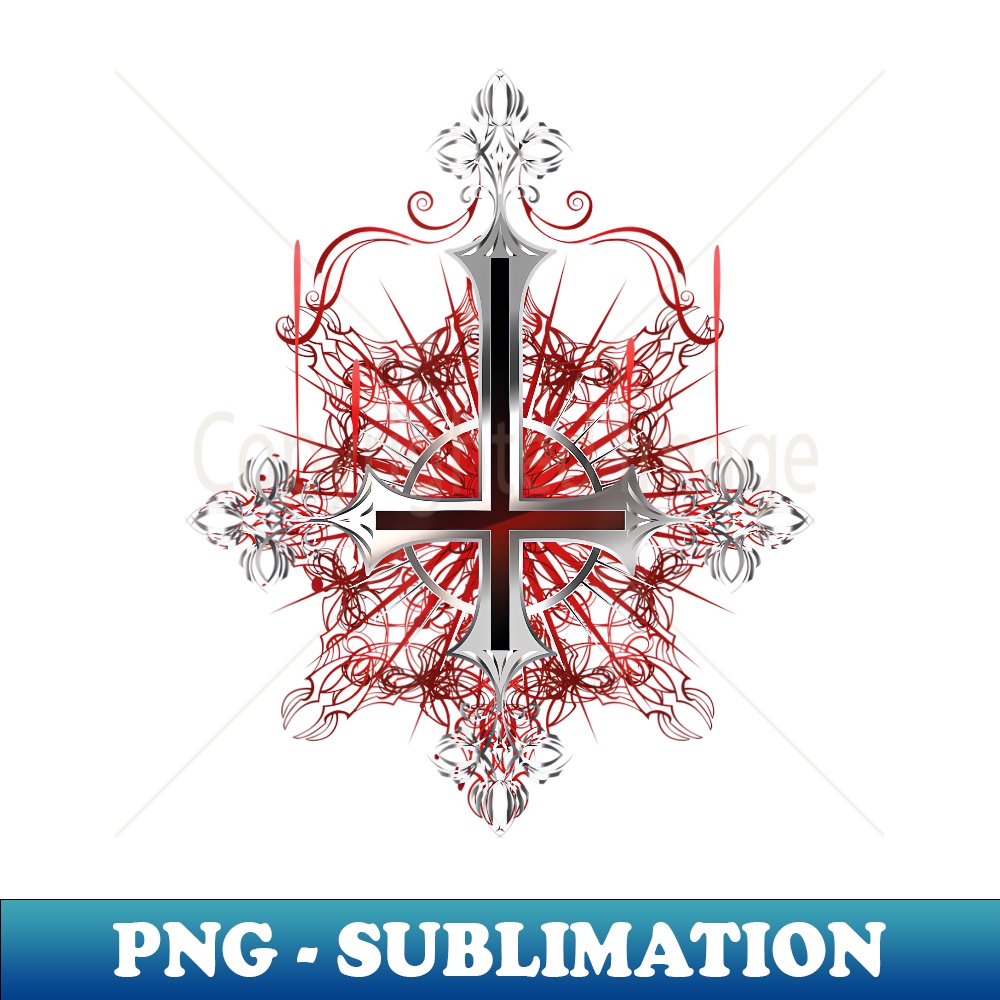 Goth Occult Satanic Cross Upside Down Inverted Gothic Cross | Inspire ...