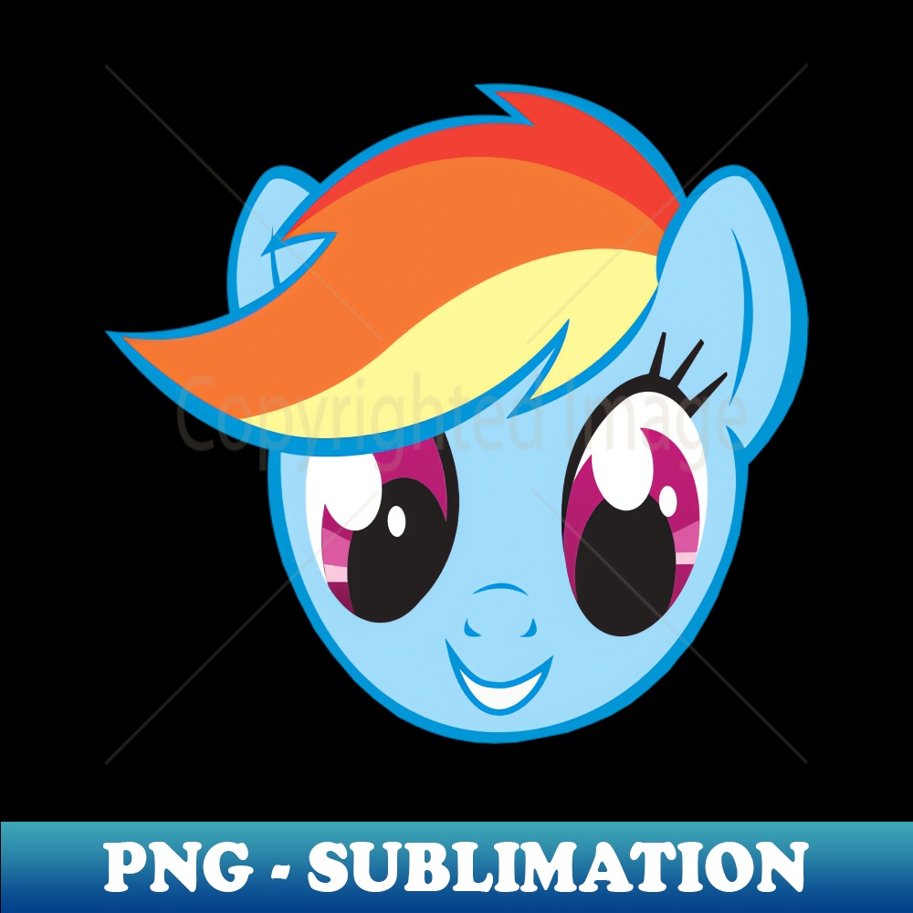 My little pony - Bigger Dash face - Instant PNG Sublimation - Inspire ...