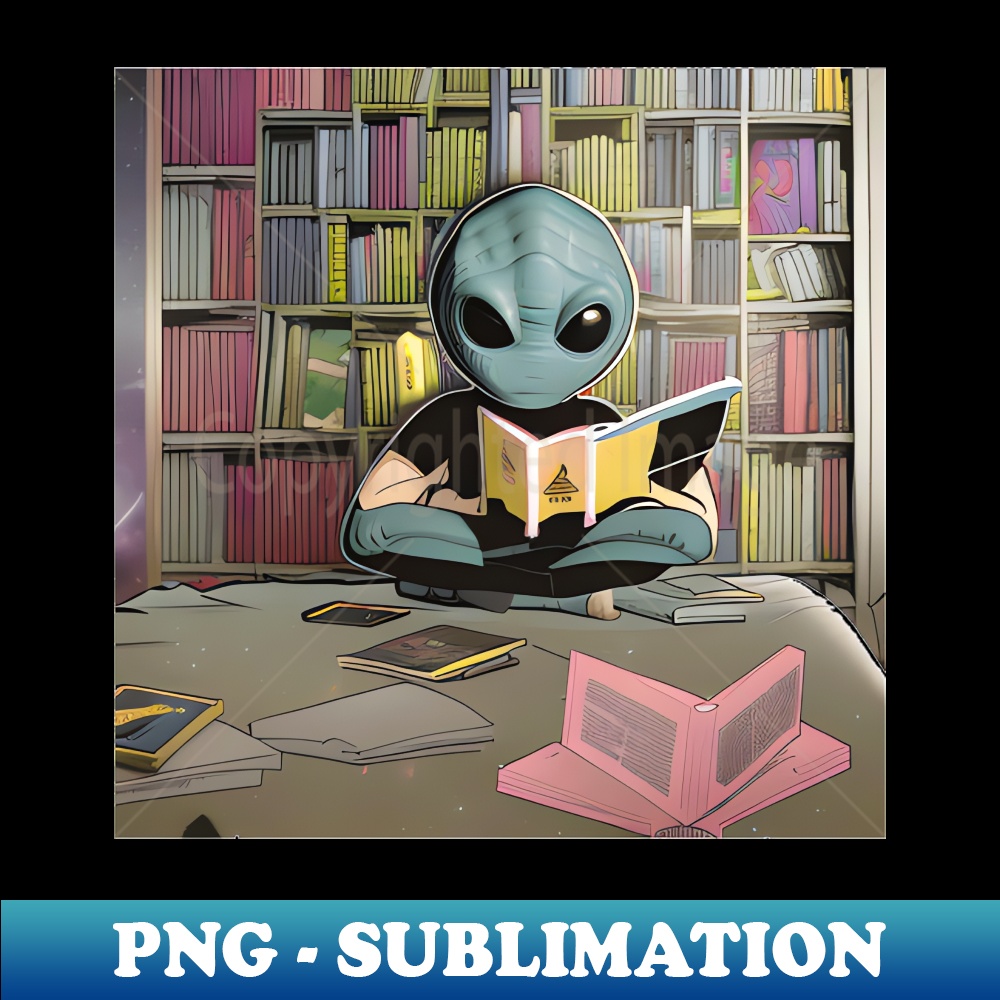 Believe in Yourself Funny an Alien reading a Book - Vintage | Inspire ...