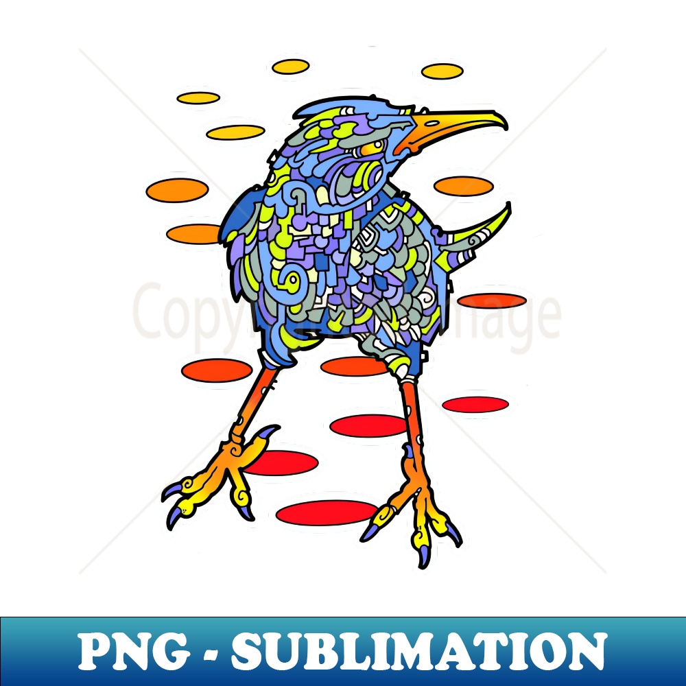 Grumpy blue bird with skittles - Retro PNG Sublimation Digit | Inspire ...