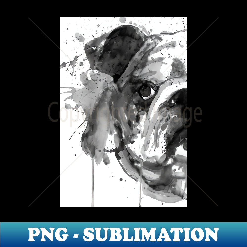 Black And White Half Faced English Bulldog - Signature Subli | Inspire ...