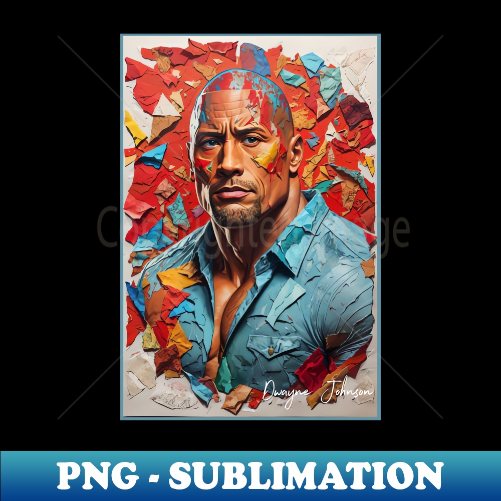 Dwayne Johnson Paper Art - Exclusive PNG Sublimation Downlo | Inspire ...