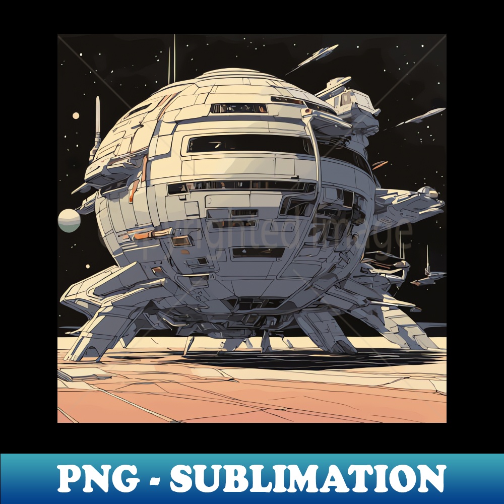 Retro Spaceship - PNG Transparent Sublimation File - Transfo | Inspire ...