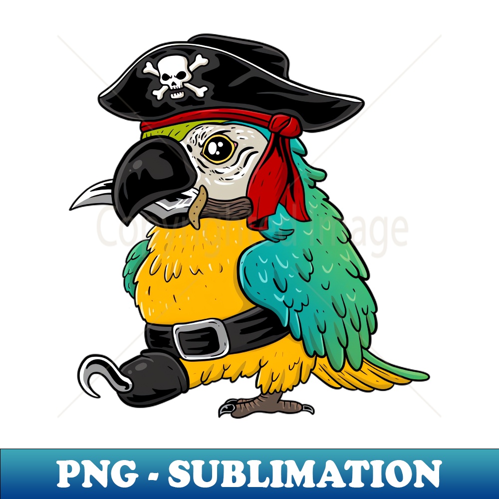 Feathered Buccaneer Pirate Parrot Design - High-Resolution P - Inspire ...