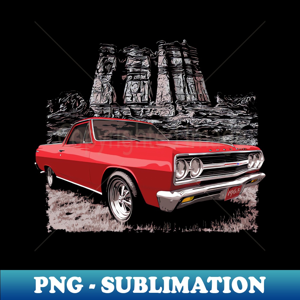 Red 65 Chevy El Camino - Aesthetic Sublimation Digital File | Inspire ...