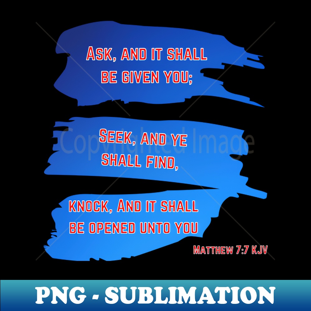 Matthew 77 Bible Verse Scripture KJV - PNG Transparent Subli | Inspire ...