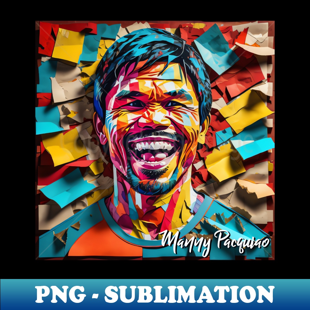 Manny Pacquiao Paper Art - Sublimation-Ready PNG File - Boo | Inspire ...