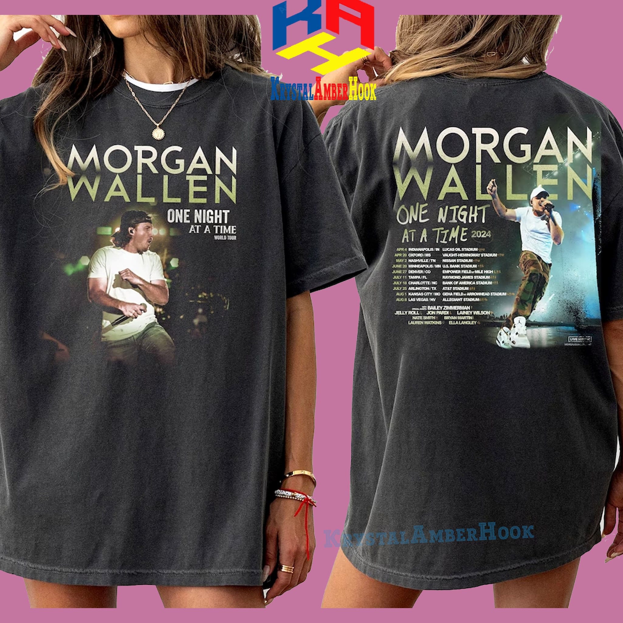 ne Night At A Time Morgan Wallen 2024 Tour Shirt, hoodie,fan | Inspire ...