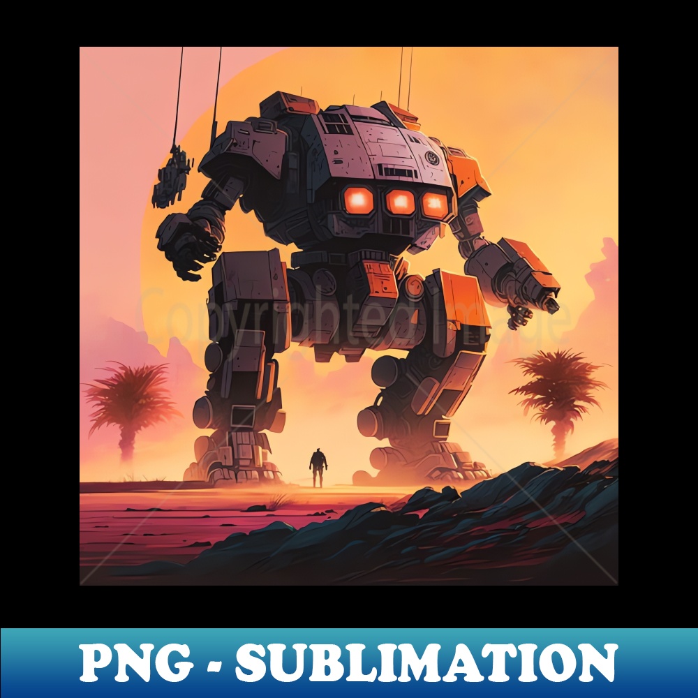 80s battle mech - PNG Transparent Sublimation Design - Captu | Inspire ...