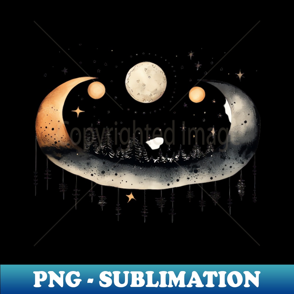 Moon phases Moon aesthetic Moon and stars - Vintage Sublimat | Inspire Uplift