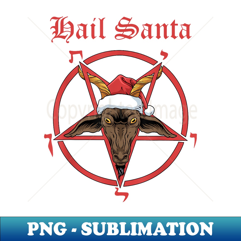 Christmas Hail Santa Satanism Goat Baphomet Satan Pentagram | Inspire ...