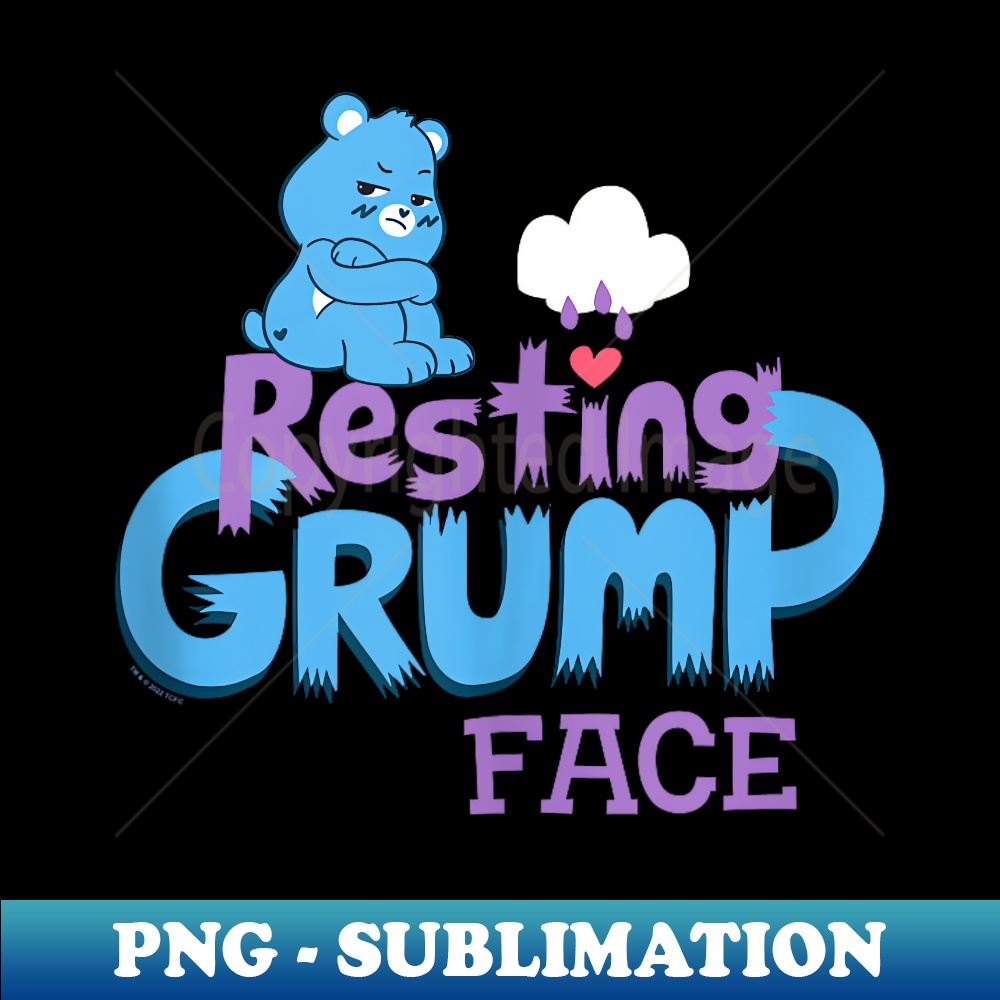 Care Bears Grumpy Bear Resting Grump Face Cloudy Mood Logo - | Inspire ...