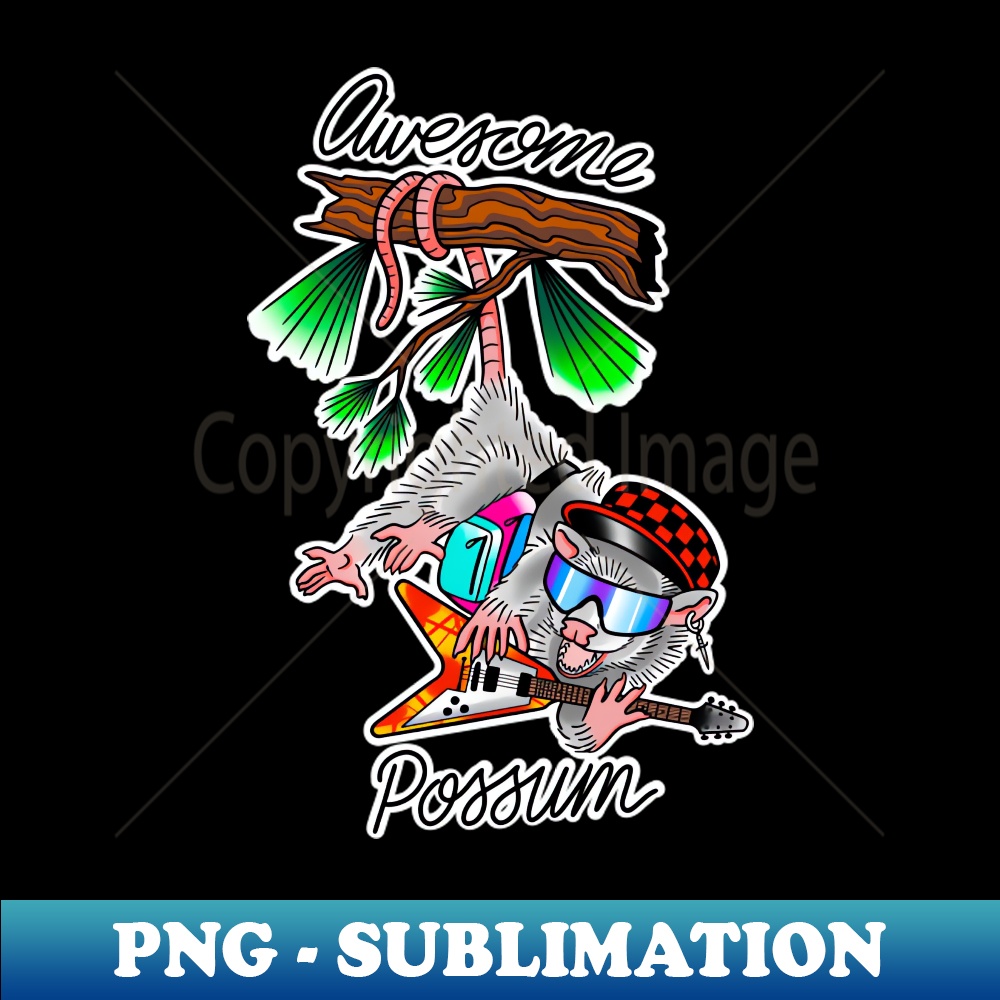 Awesome Possum - PNG Transparent Sublimation Design - Transf - Inspire ...