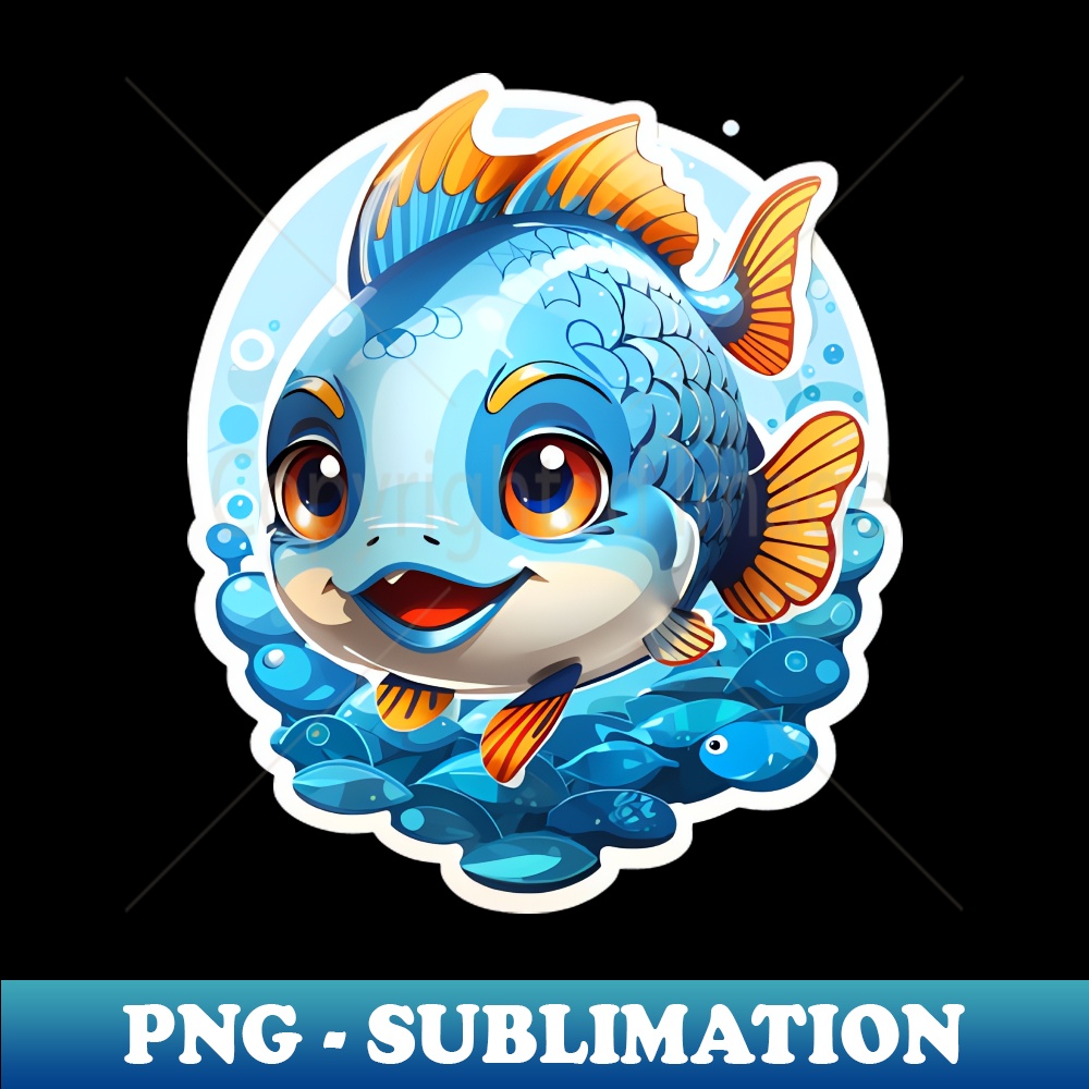 Fish Aqua - Modern Sublimation PNG File - Transform Your Sub | Inspire ...
