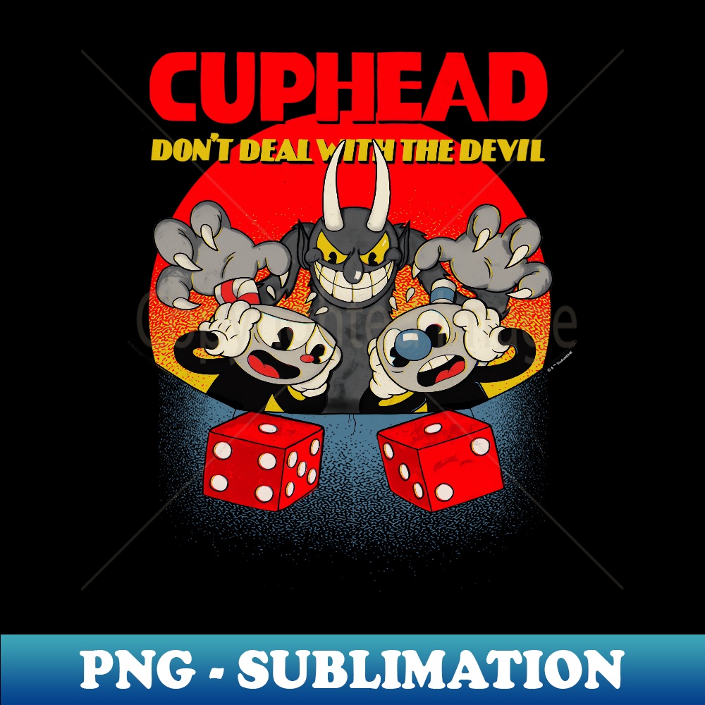 Cuphead And Mugman Devil's Dice Video Game - Digital Sublima | Inspire ...