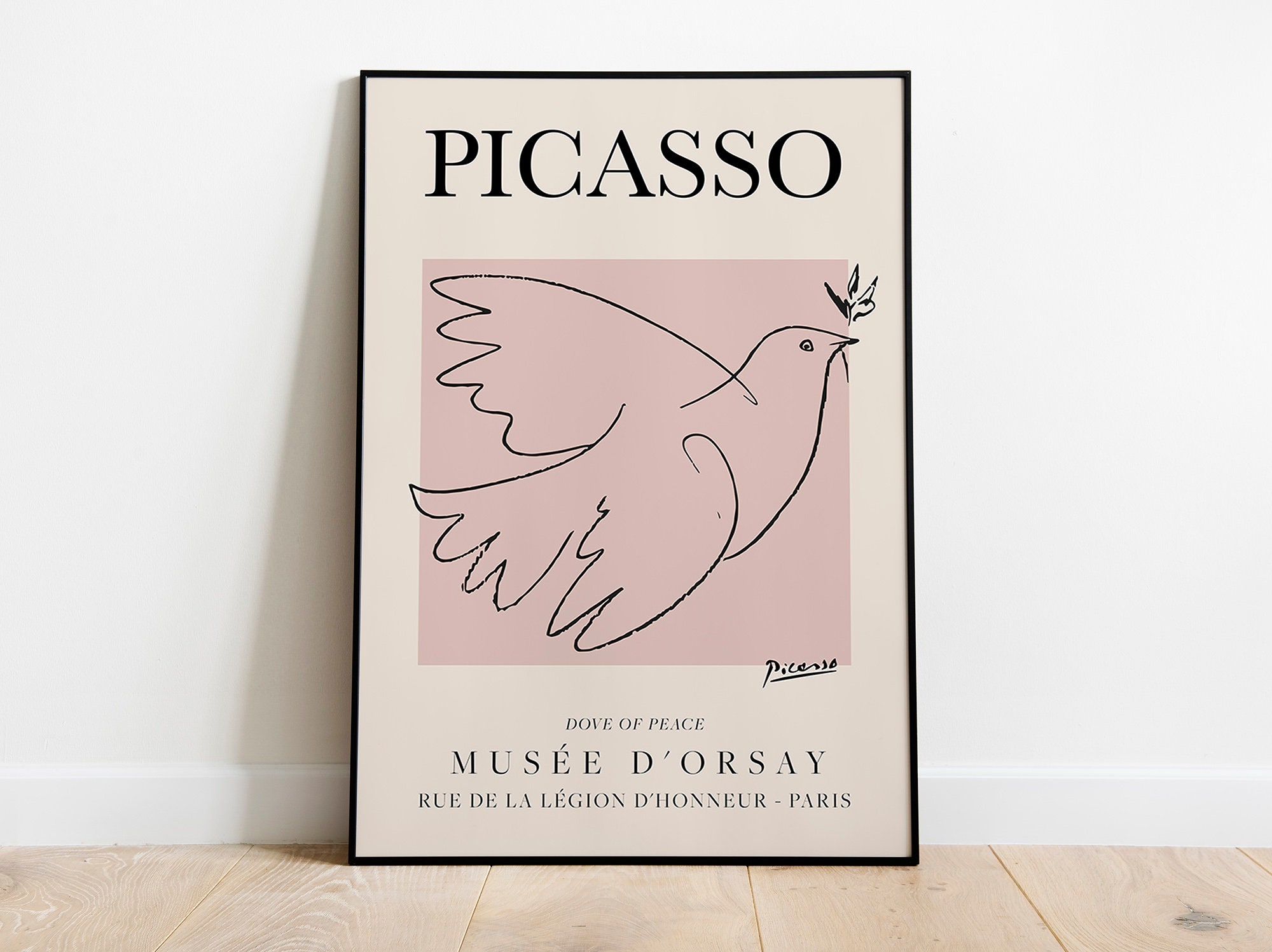 Picasso - Dove of Peace, Exhibition Vintage Line Art Poster, | Inspire ...