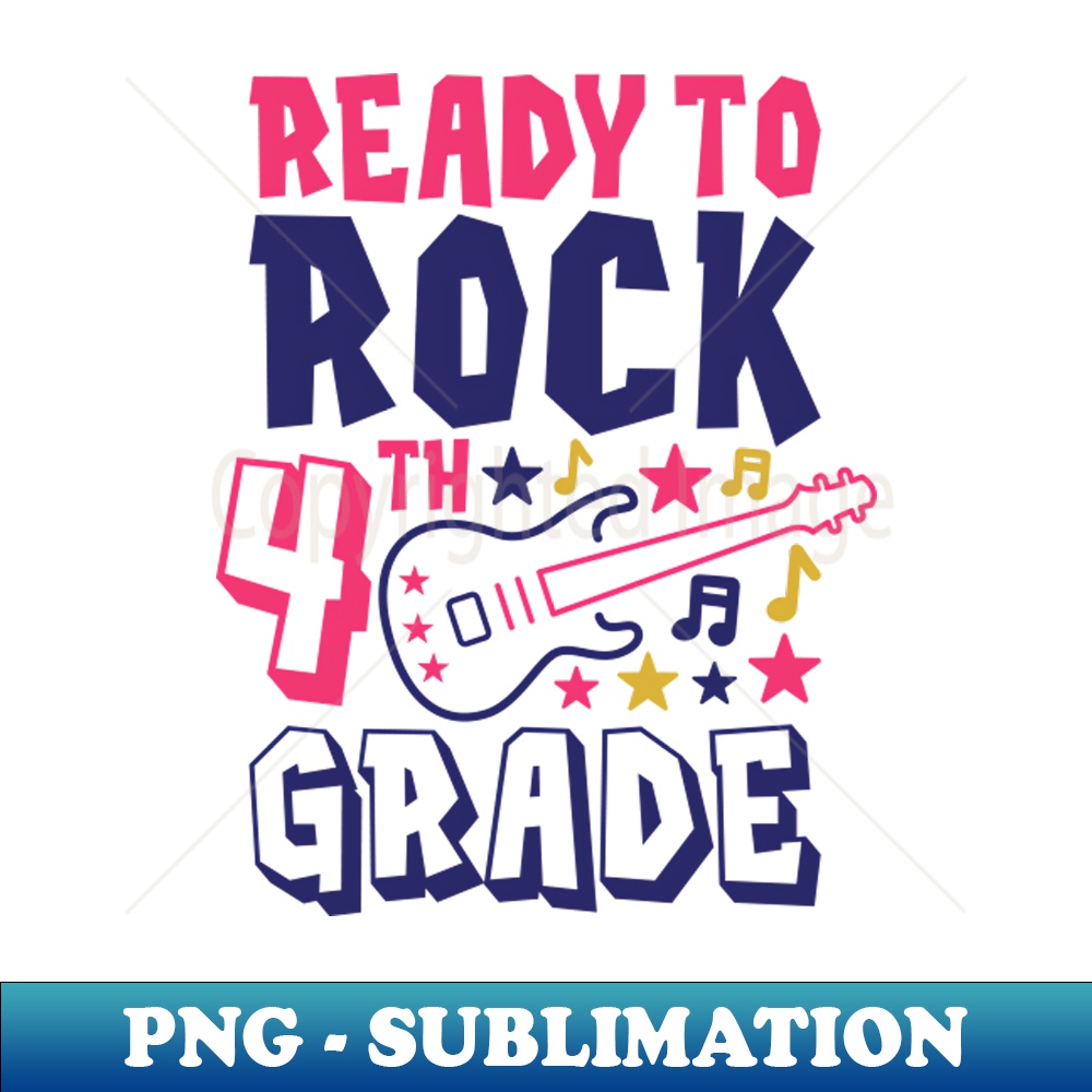 Rocking 4th Grade Funny Kids School Rock Back to School - Ar | Inspire ...