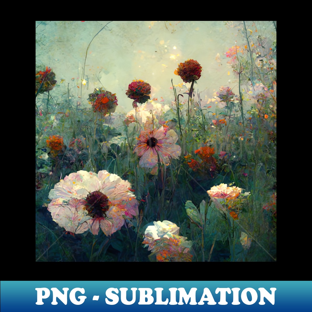 Pastel colored wildflowers growing in a garden - Instant PNG | Inspire ...