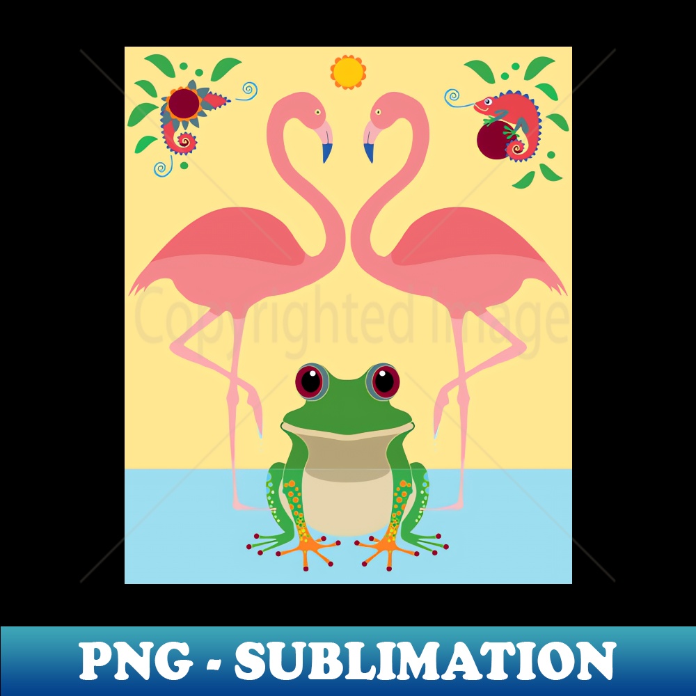 Two Flamingos One Frog Foliage and a Chameleon - Instant Sub - Inspire ...
