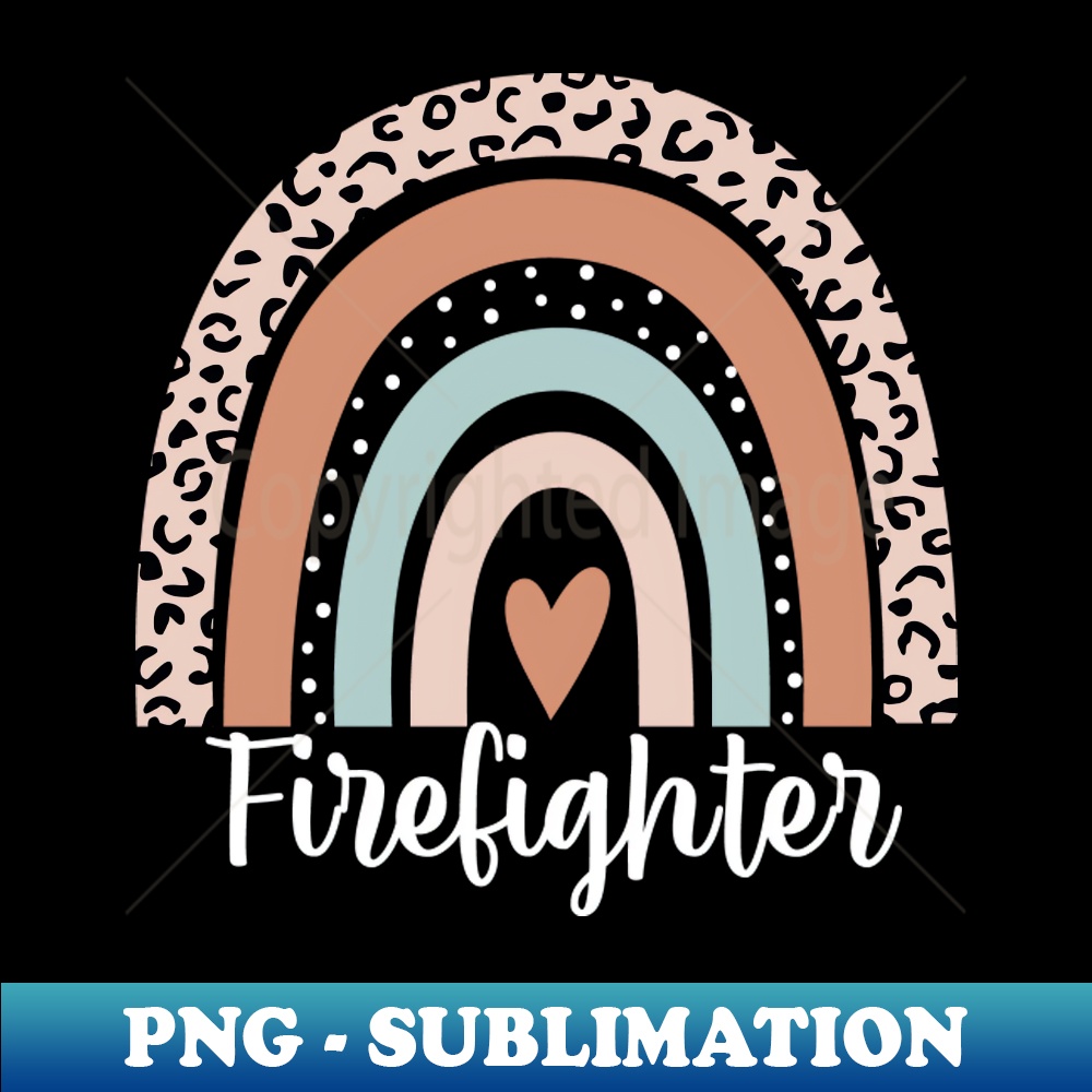 Firefighter Rainbow Leopard Funny Firefighter Appreciation - - Inspire ...